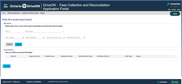 FCRA PAD Details – Ontario VIC